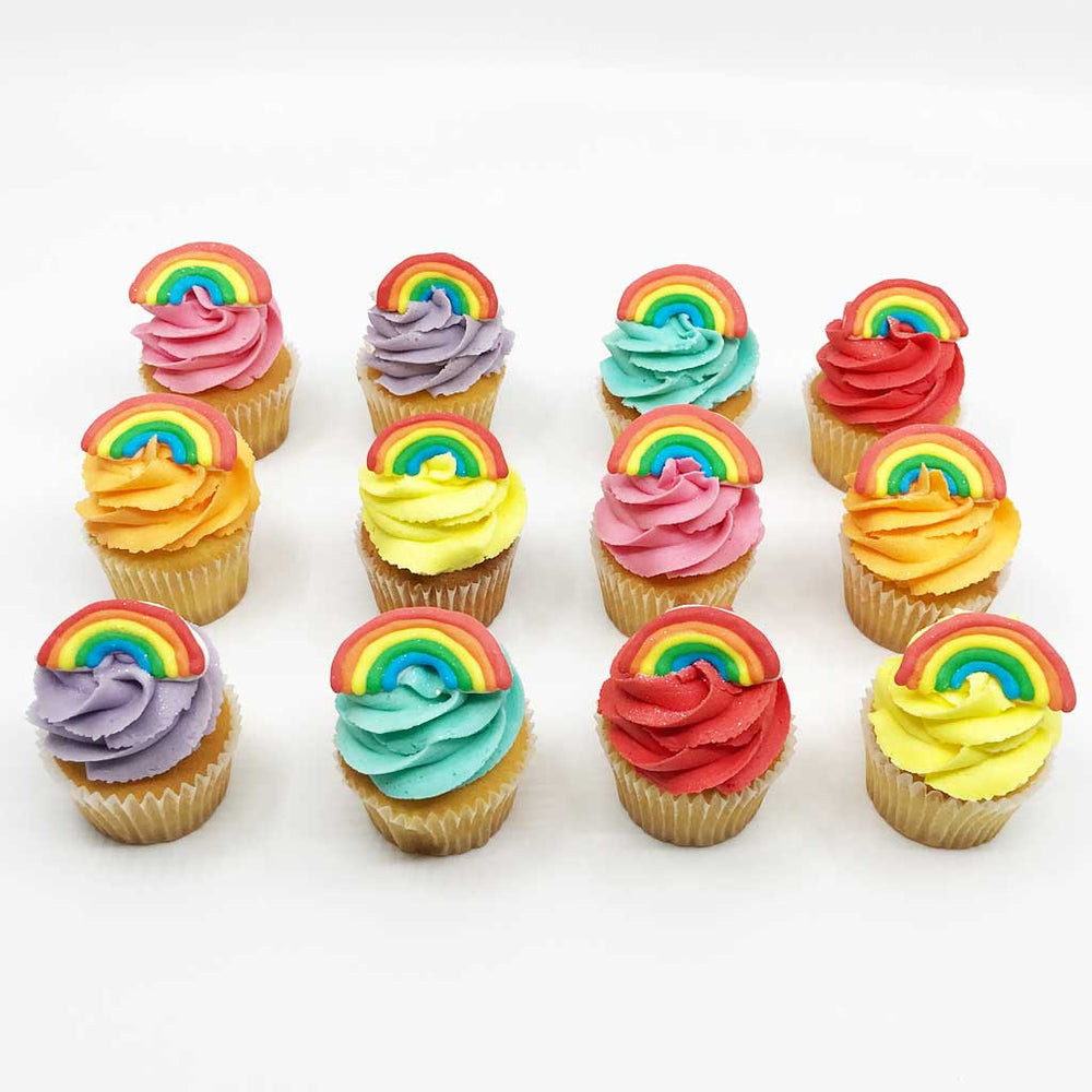 Festive Rainbow Themed Cupcakes | The Cupcake Room Sydney